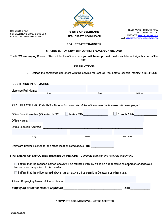 Membership Changes/Updates - Kent County Association of REALTORS®